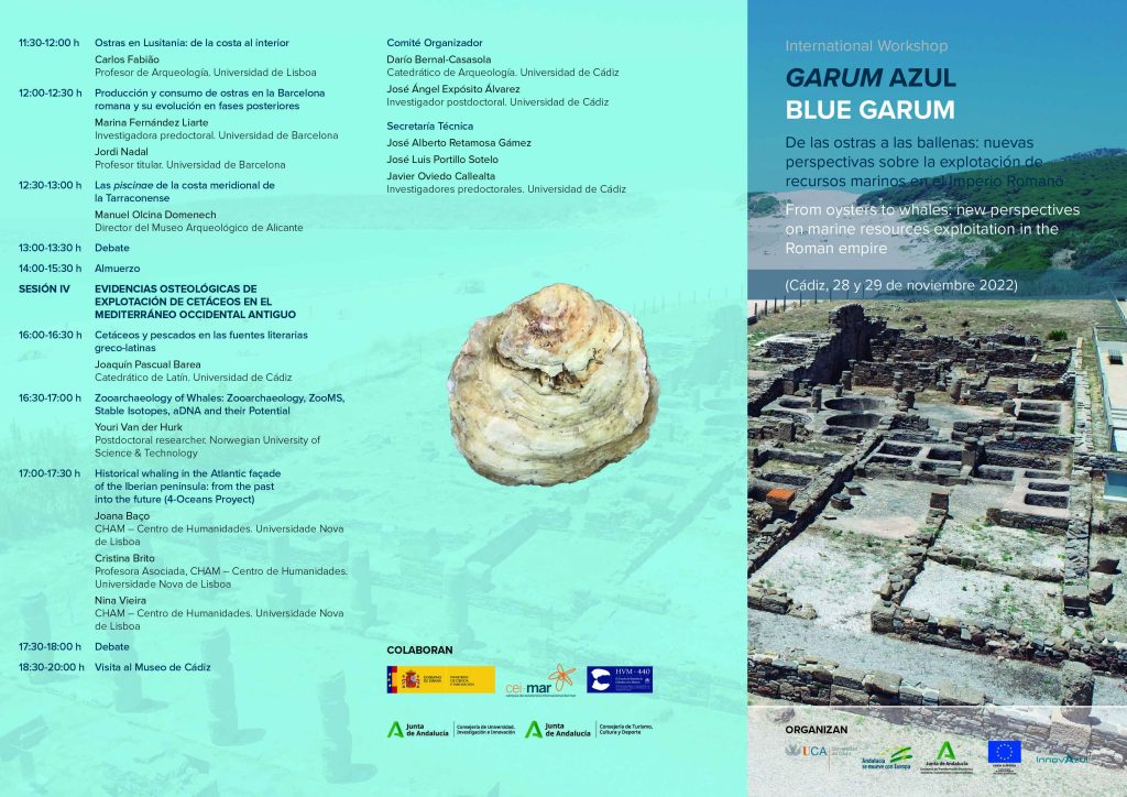 Workshop Internacional Blue Garum – Historia, Geografía y Filosofía